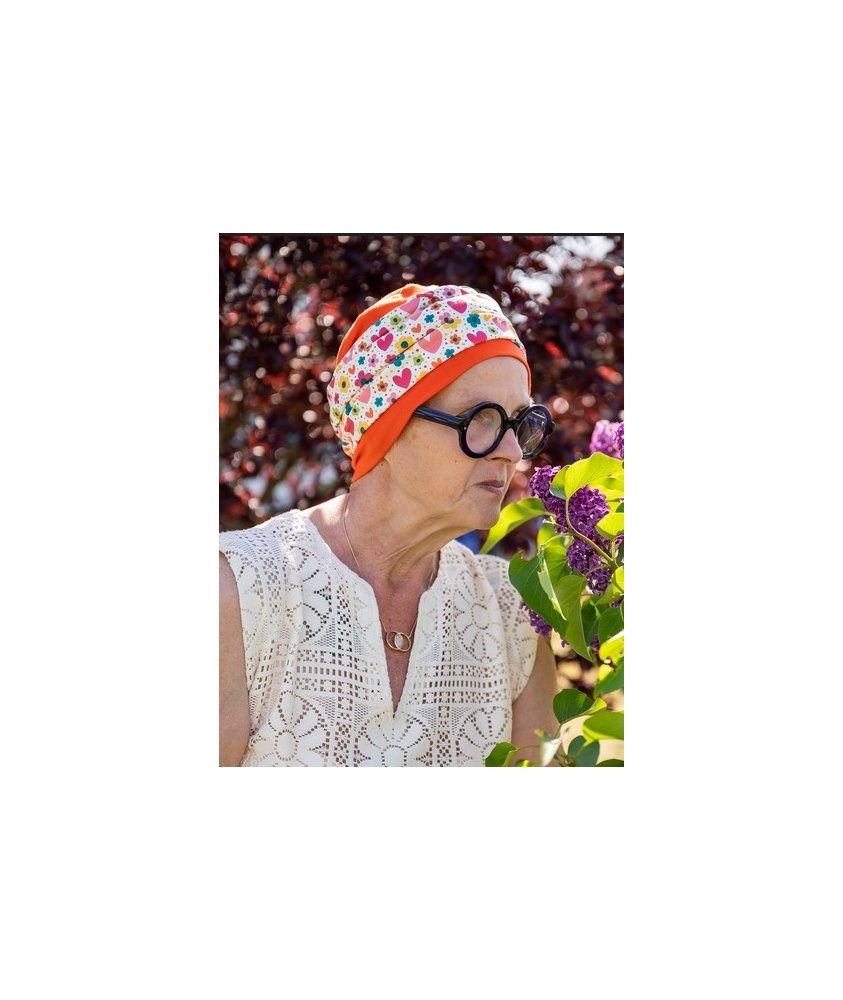 Foulard long préformé chimio SANDRA bandeau long imprimé - collection ...